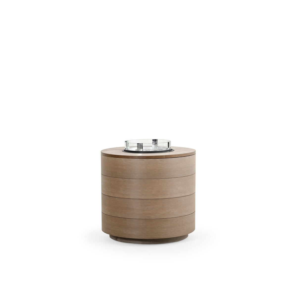 Maui Outdoor PoliSoul™ Round Fire Pit with Wind Guard – Leaders Furniture